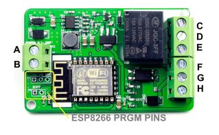 плата hw-622 на esp8266 (одноканальный модуль реле)